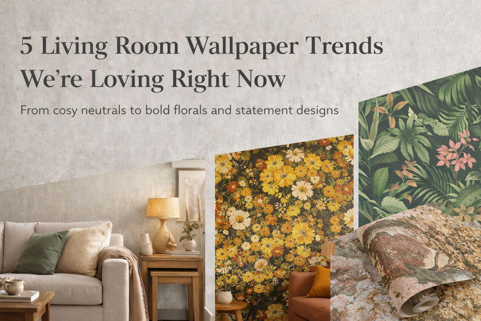 Living Room Wallpaper Trends We’re Loving Right Now – Nobletts Wallpaper