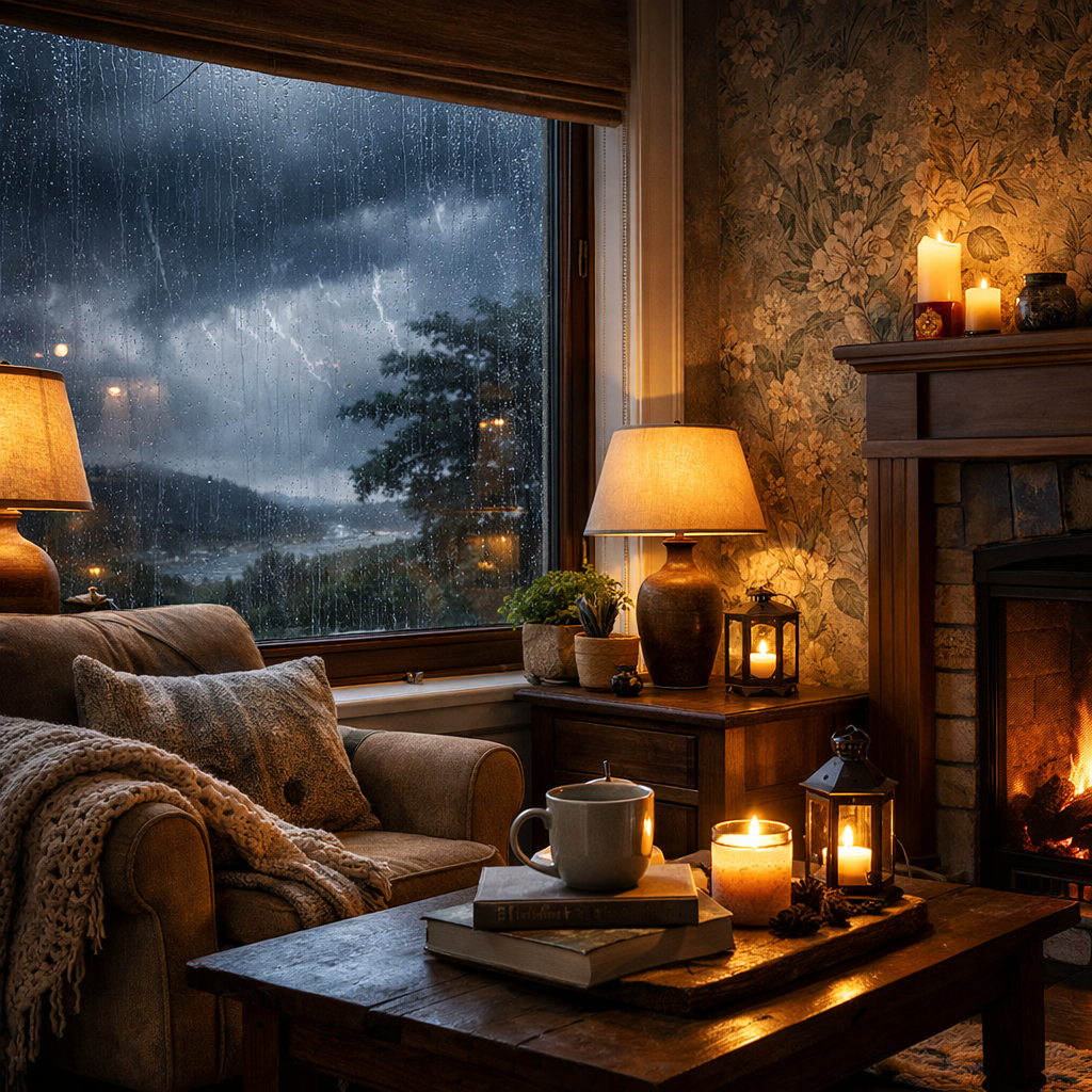 Stormy Outside, Cosy Inside Warm Wallpaper & Paint Ideas for Your Home ...
