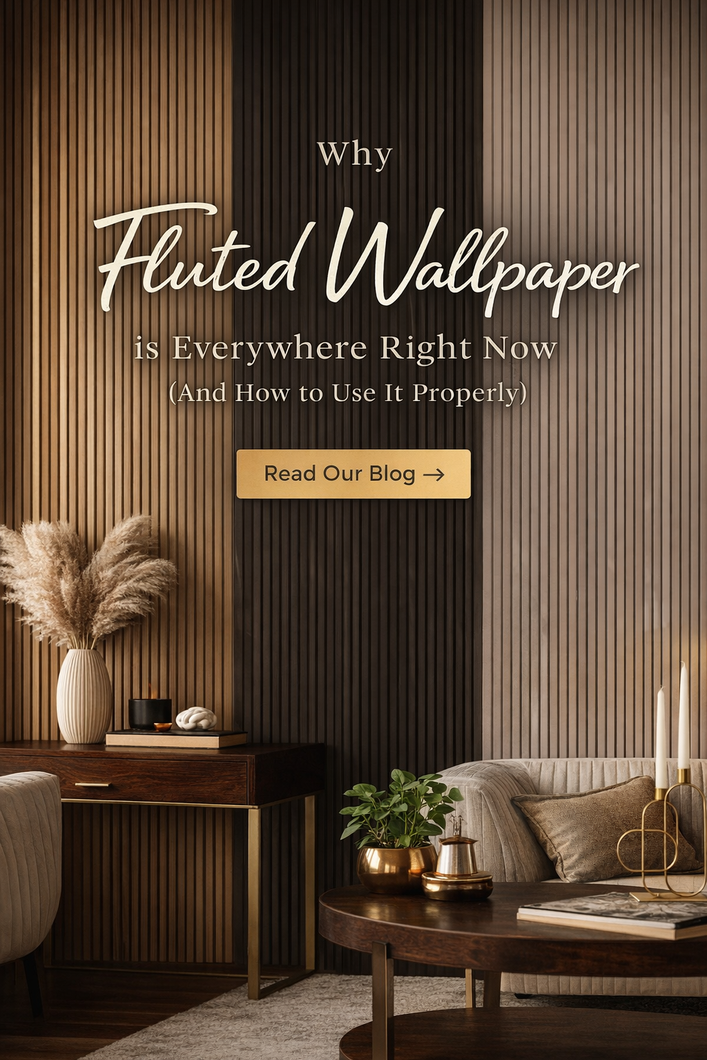 Why Fluted Wallpaper is Everywhere Right Now – Nobletts Wallpaper
