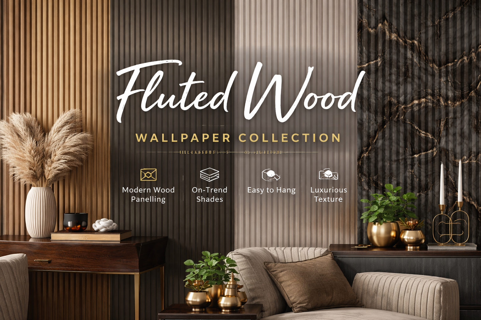 Fluted Effect Wallpapers – Nobletts Wallpaper
