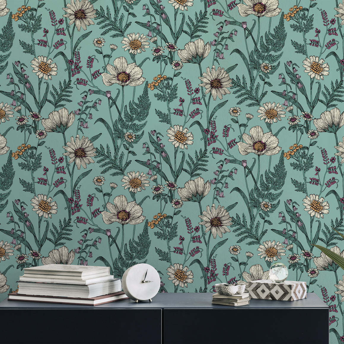 Wild Meadow Blue Floral Wallpaper | Fine Decor | FD43338 – Nobletts ...