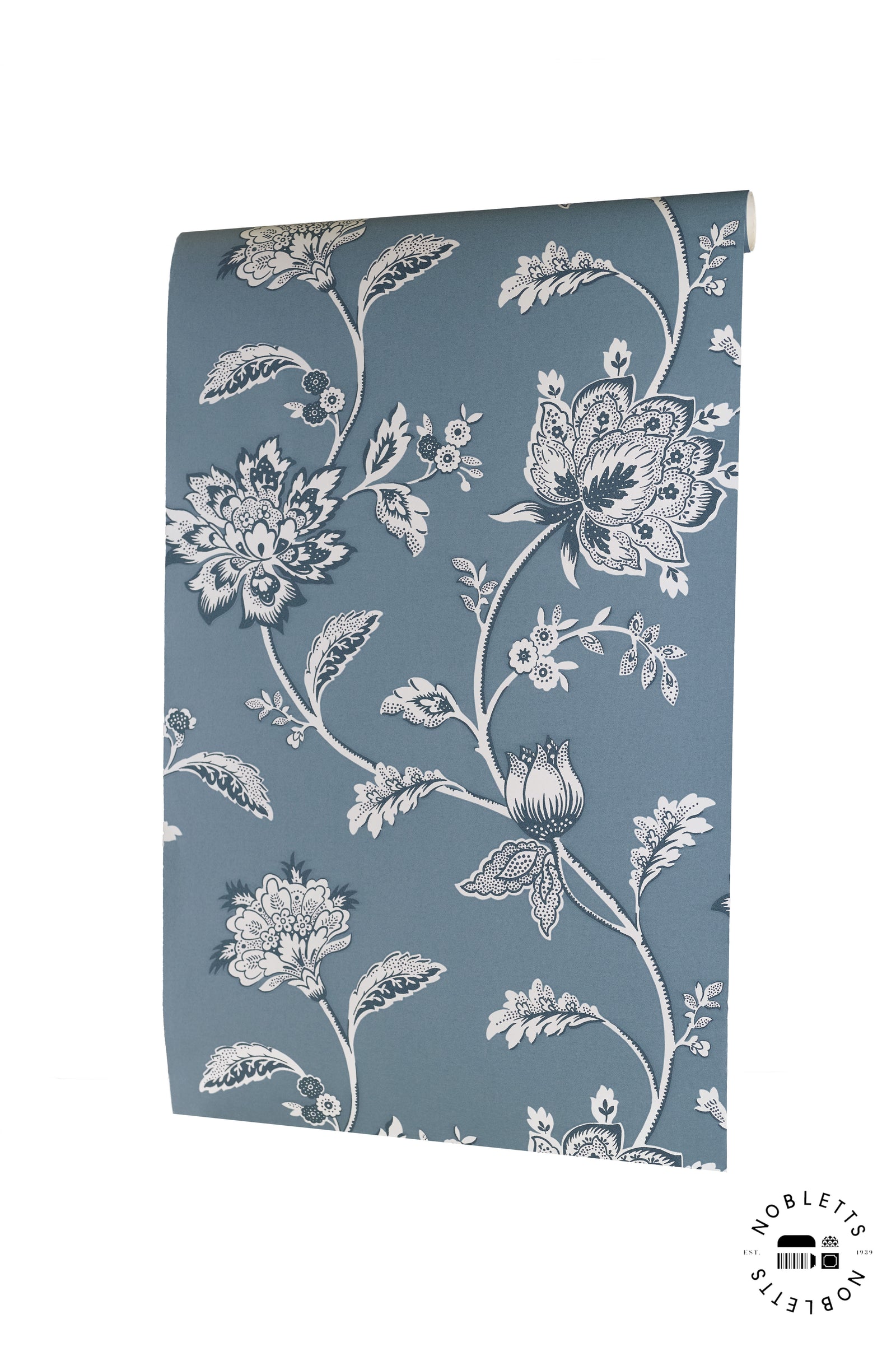 Juliette Floral Blue Wallpaper - Floral Wallpaper - Nobletts – Nobletts ...