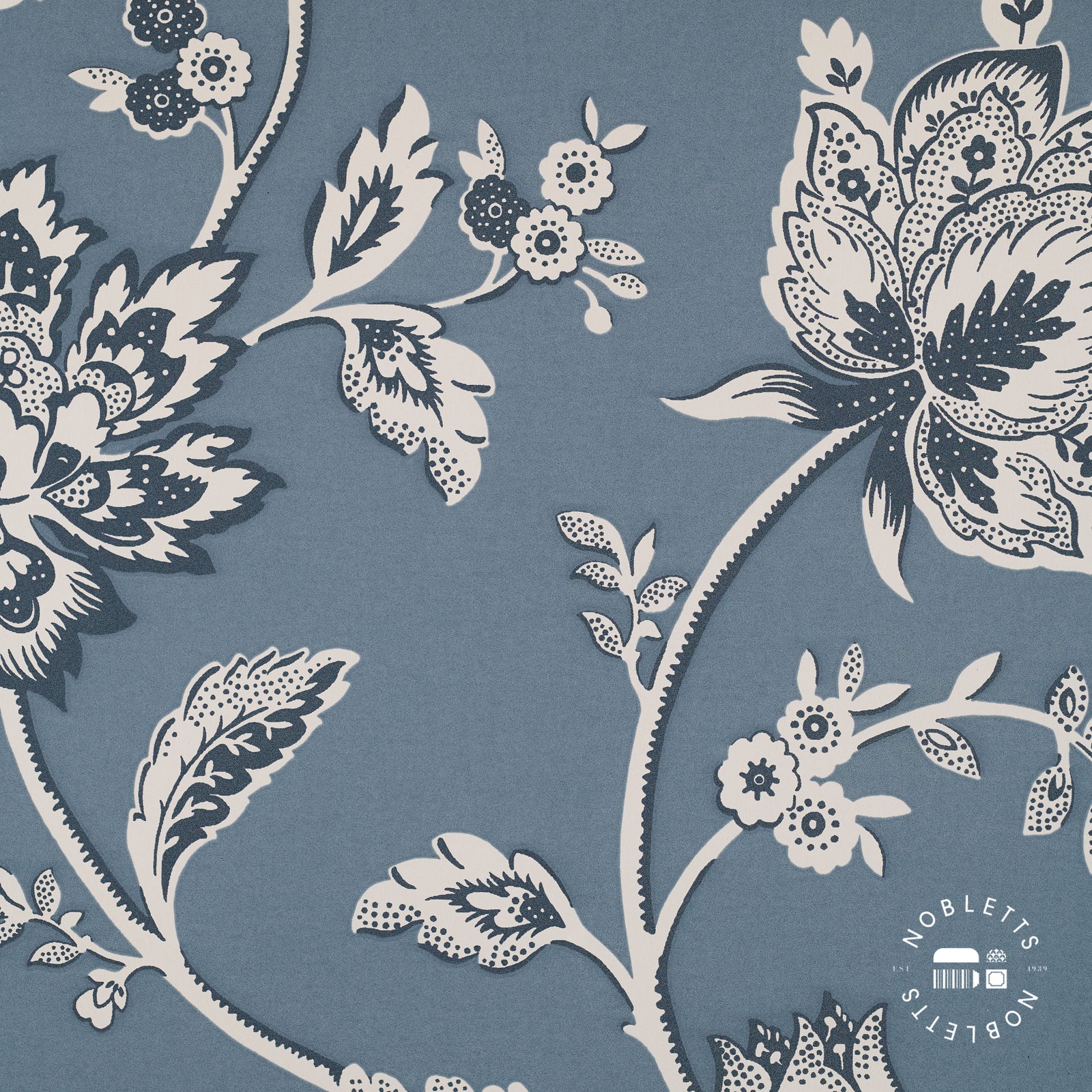 Juliette Floral Blue Wallpaper - Floral Wallpaper - Nobletts – Nobletts ...